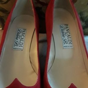 Pancaldi | Shoes | Pancaldi Diane B Sweetheart Red Suede Heels | Poshmark